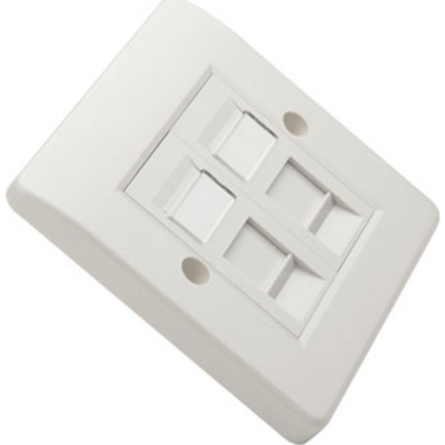 Excel Office Single Gang Faceplate Complete with 2 Half Blanks Office ...