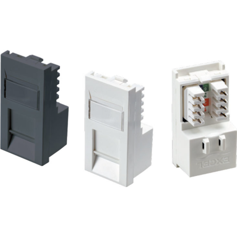 Excel Cat6 (UTP) Office Unscreened Low Profile Euromod RJ45 Module ...