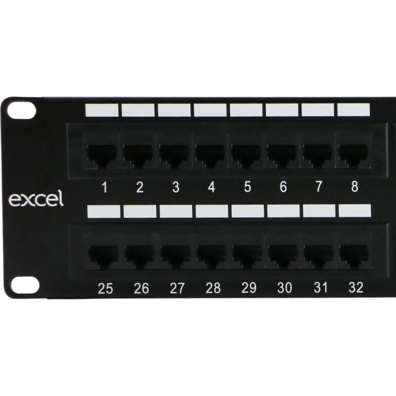 Excel Cat6 48 Port Unscreened Patch Panel 2U LSA Punch Down Cable ...