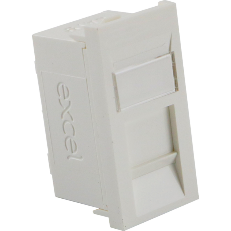 Excel Cat5e (UTP) Unscreened Euromod RJ45 Module White - Industrial ...