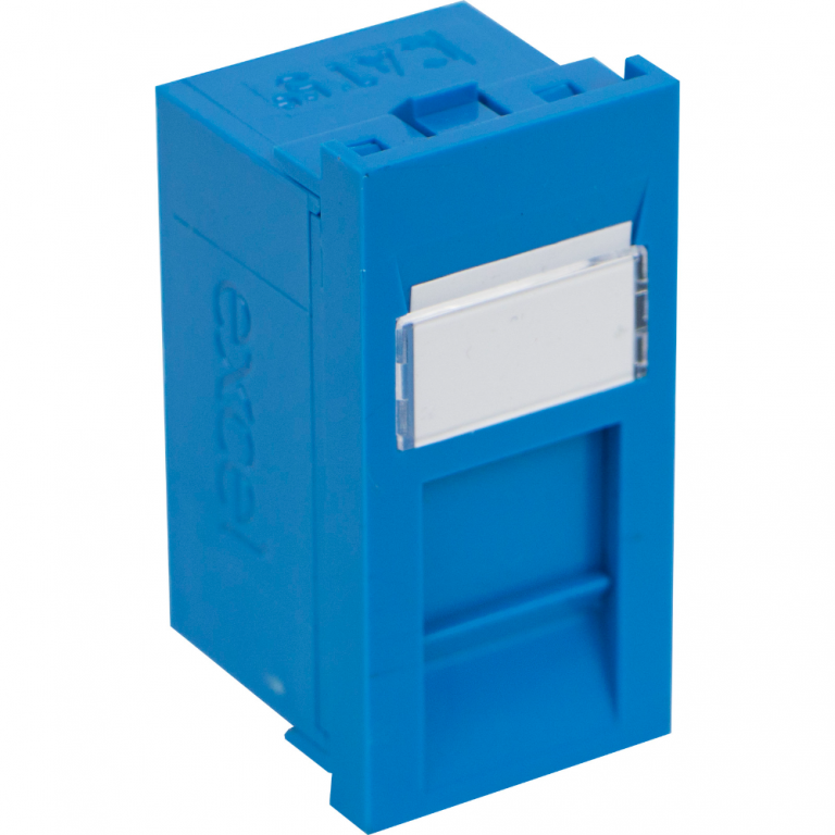 Excel Cat5e (UTP) Unscreened Euromod RJ45 Module Blue - Industrial ...