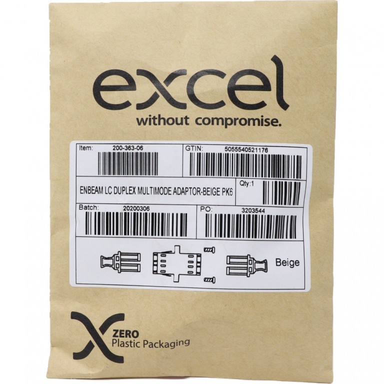 Excel Enbeam LC Duplex Multimode Adaptor (6-Pack) - Industrial Network ...